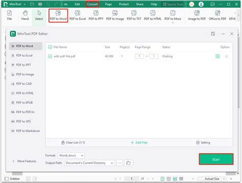 how to do a word count in pdf file with minitool pdf editor