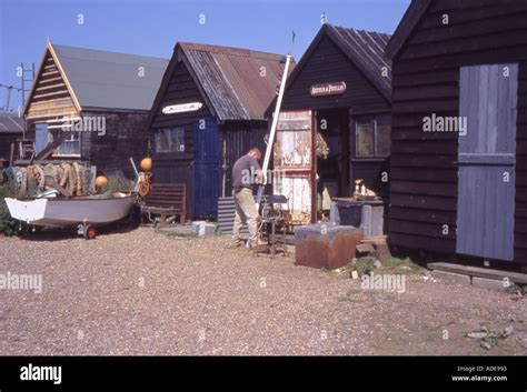 Fishermans Huts Southwold Suffolk England Stock Photo Alamy