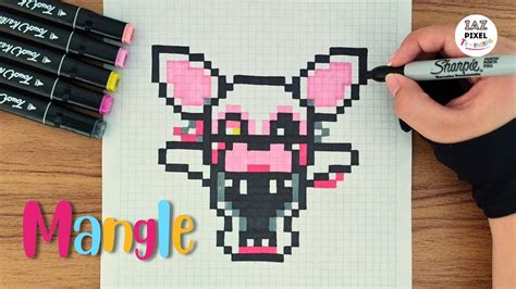 Como Dibujar A MANGLE De FNAF En PIXEL ART Tutorial Paso A Paso YouTube