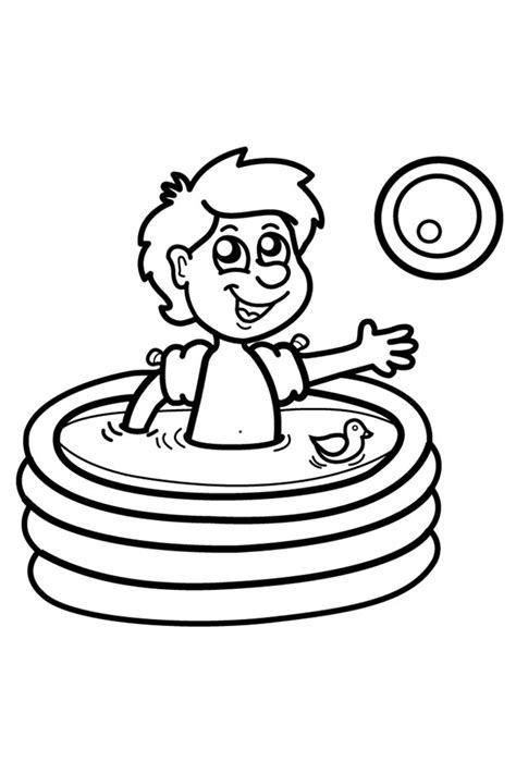 Desenhos De Piscina Para Imprimir E Colorir Pintar
