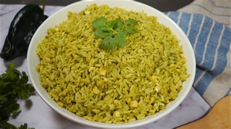 Arriba 61 Imagen Receta Arroz Verde Poblano Abzlocal Mx