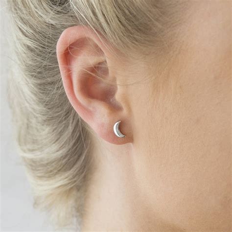 Sterling Silver Ear Cuff And Chain With Star Moon Stud By Peony Love