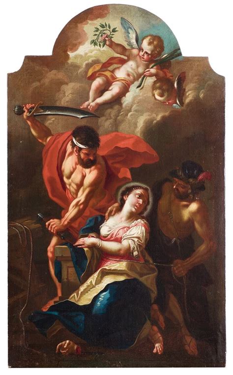 Scuola Veneta Fine XVII Inizi XVIII Secolo Martirio Santa Eurosia
