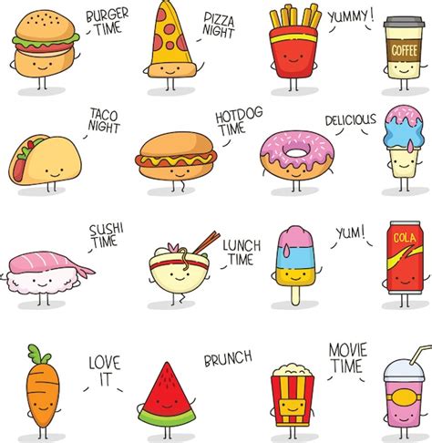 Kawaii Doodle Art Food Cute