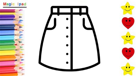 Como dibujar una FALDA dibujos para niños How to draw a SKIRT