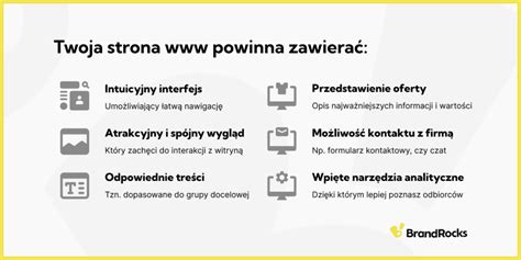 Co powinna zawierać strona internetowa firmy BrandRocks