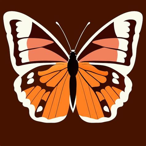 Mariposa Monarca En Vuelo Creative Spark Vector Premium