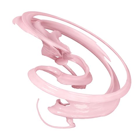 3d Strawberry Milk Ripple Whirlpool Splash Isolated 3d Render