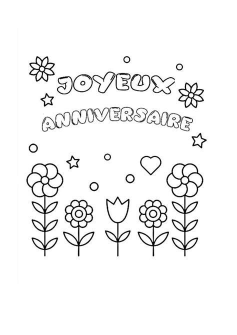 Coloriage Joyeux Anniversaire à Vous télécharger et imprimer gratuit