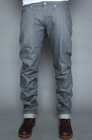 Naked And Famous Weird Guy Grey Selvedge Denim I Love This Color