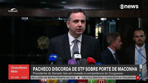 Pacheco diz discordar de posição do STF sobre porte de maconha para uso