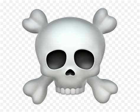 Skull Bones Emoji Emoticon Sticker Doodshoofd Emoji Skull Emoji