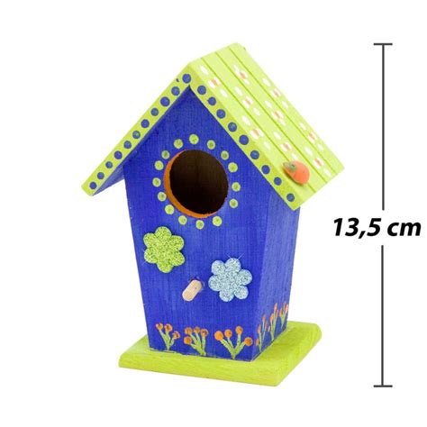 Knutselpakket Kinderfeestje 6 X Houten Vogelhuisjes Versieren