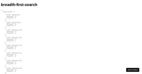 breadth first search codesandbox