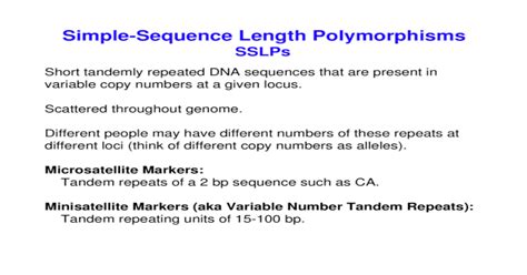 simple sequence length polymorphisms [ppt powerpoint]