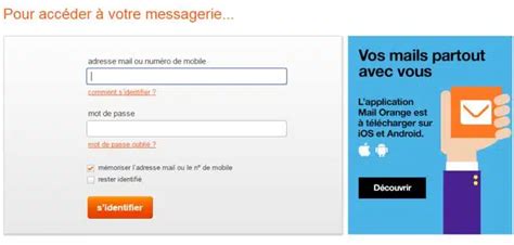 Se connecter à sa boîte mail Orange depuis le portail Blog House