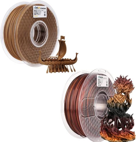Amazon AMOLEN 3D Printer Filament PLA Filament 1 75mm Dual Color