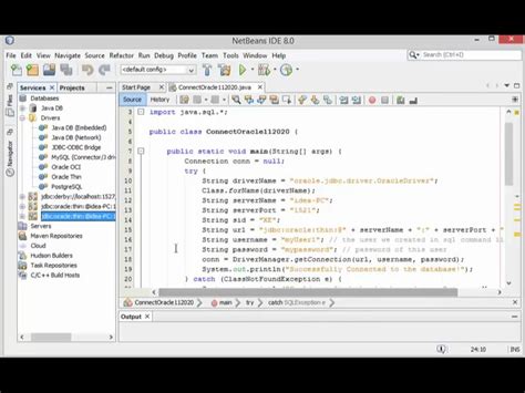 Connect Netbeans Ide To Oracle Step By Step Youtube