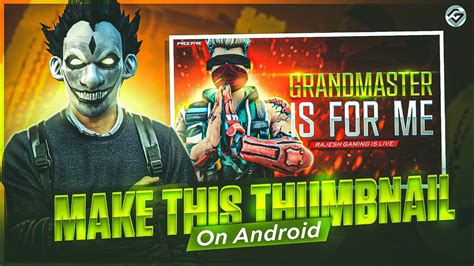 MAKE THIS LIVE STREAM THUMBNAIL ON ANDROID FREE FIRE TUTORIAL