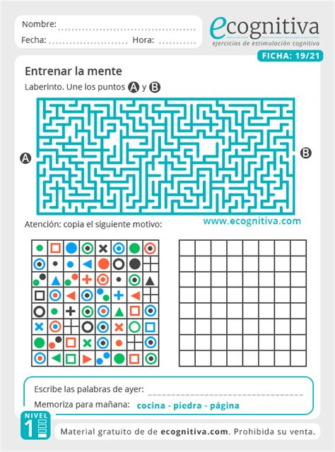 Nivel 1 entrenar la mente Estimulación cognitiva