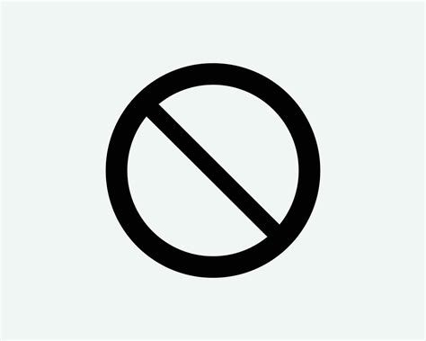 Prohibition Sign Do Not Allowed Cannot Prohibited Empty Black White