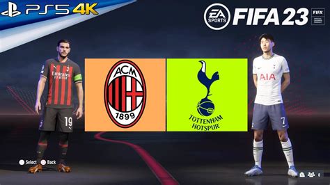 FIFA 23 AC Milan Vs Tottenham UEFA Champions League PS5 4K