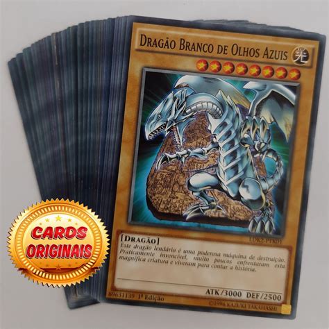 Yugioh Deck Dragão Branco de Olhos Azuis Blue eyes Cards Originais