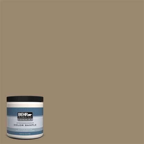 BEHR Premium Plus Ultra 8 Oz 710D 5 Mississippi Mud Satin Enamel