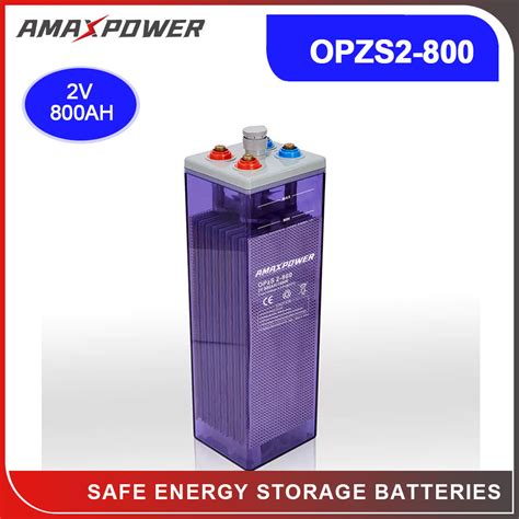 2V800ah Opzs Tubular Flooded Lead Acid Batteries Low Maintenance Solar