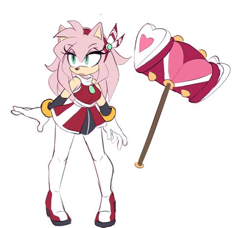 83124 Safe Artistahriepop Amy Rose Sonic Hedgehog Mammal Anthro Plantigrade Anthro