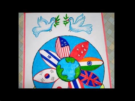 International Peace Day Drawing Step By Step How To Draw Peace Day