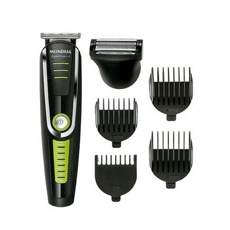 Maquina Cortar Cabelo Aparador Barba Mondial BG 04 6 Em 1 Aparador De