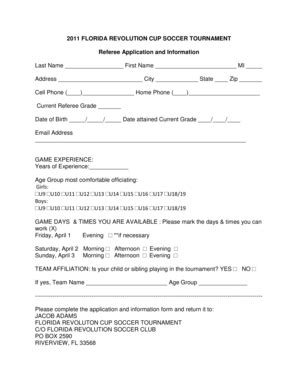 Fillable Online Referee Application And Information Fax Email Print