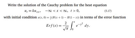 solved write the solution of the cauchy problem for the heat