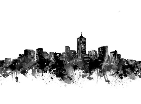 Denver Skyline Bw Digital Art By Bekim M