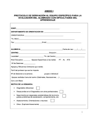 Completable En línea diversidad murciaeduca PROTOCOLO DE DERIVACIN AL