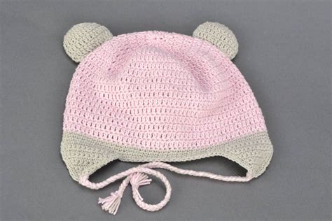 BUY Hand Crocheted Pink Hat 1248358 HANDMADE GOODS At MADEHEART