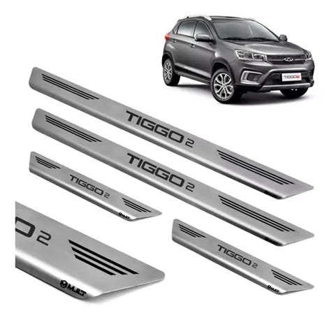 Soleira Aço Inox Escovado Porta Original Mult Tiggo 2 2021