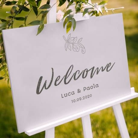 Cartello Di Benvenuto Per Matrimonio Personalizzato Stampaprint