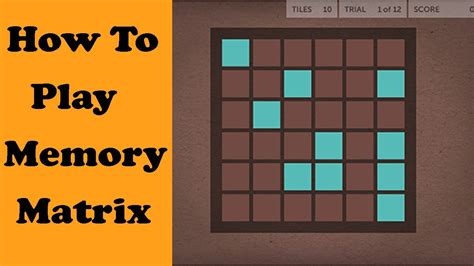 how to play lumosity memory matrix mylumolife youtube