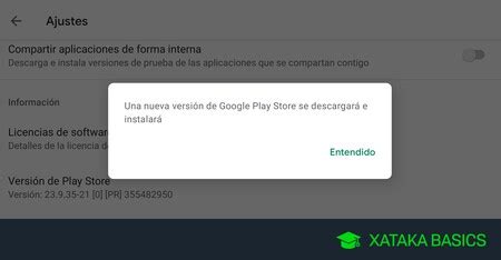 Google Play Store cómo actualizar la tienda de apps de Android a la