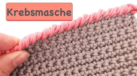 Krebsmaschen häkeln Häkelborte Abschlusskante