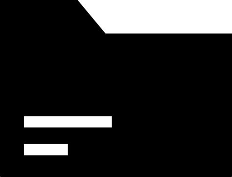Black And White File Folder Icon In Flat Style Vector Art At