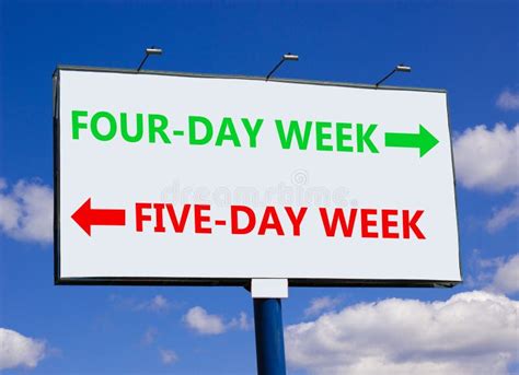 Or Day Week Symbol Concept Word Five Day Week Or Four Day Week On