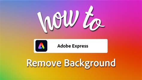 How To Remove Background From An Image In Adobe Express Youtube
