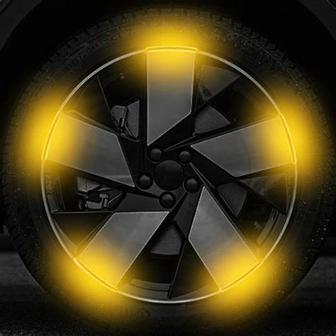 20 Pcs Car Wheel Hub Reflective Sticker Tire Rim Reflective Strips