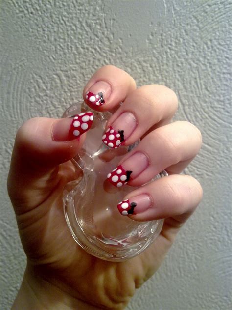 Minnie Mouse Nail Time Minnie Mouse Nail Art Nails Crafts Finger