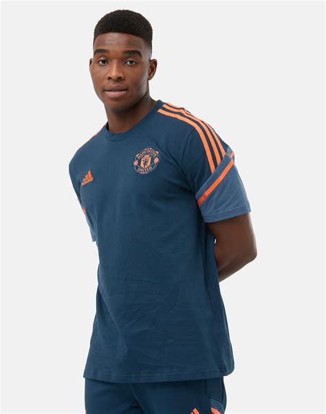 Adidas Adult Manchester United 22 23 Training T Shirt Navy Life