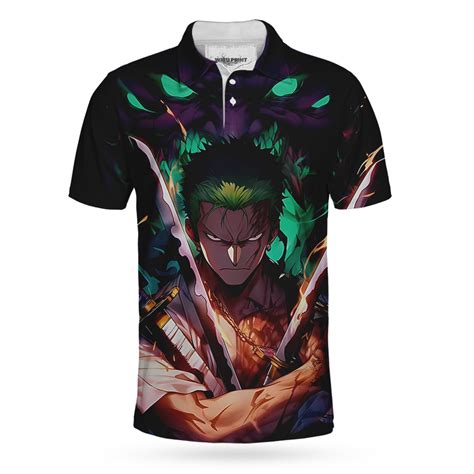 Roronoa Zoro Polo Shirt One Piece Polo Shirt Wibuprint