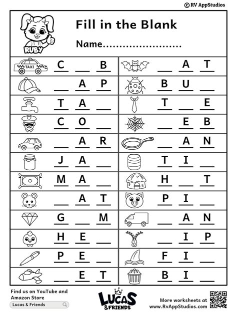 Fill In The Blank Worksheets 15 Worksheets Worksheets Library